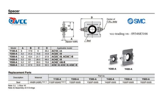Giá đỡ / Spacer with bracket Y300T-A - Công ty Cổ phần Thương mại Năng Lực Việt -VCC Trading